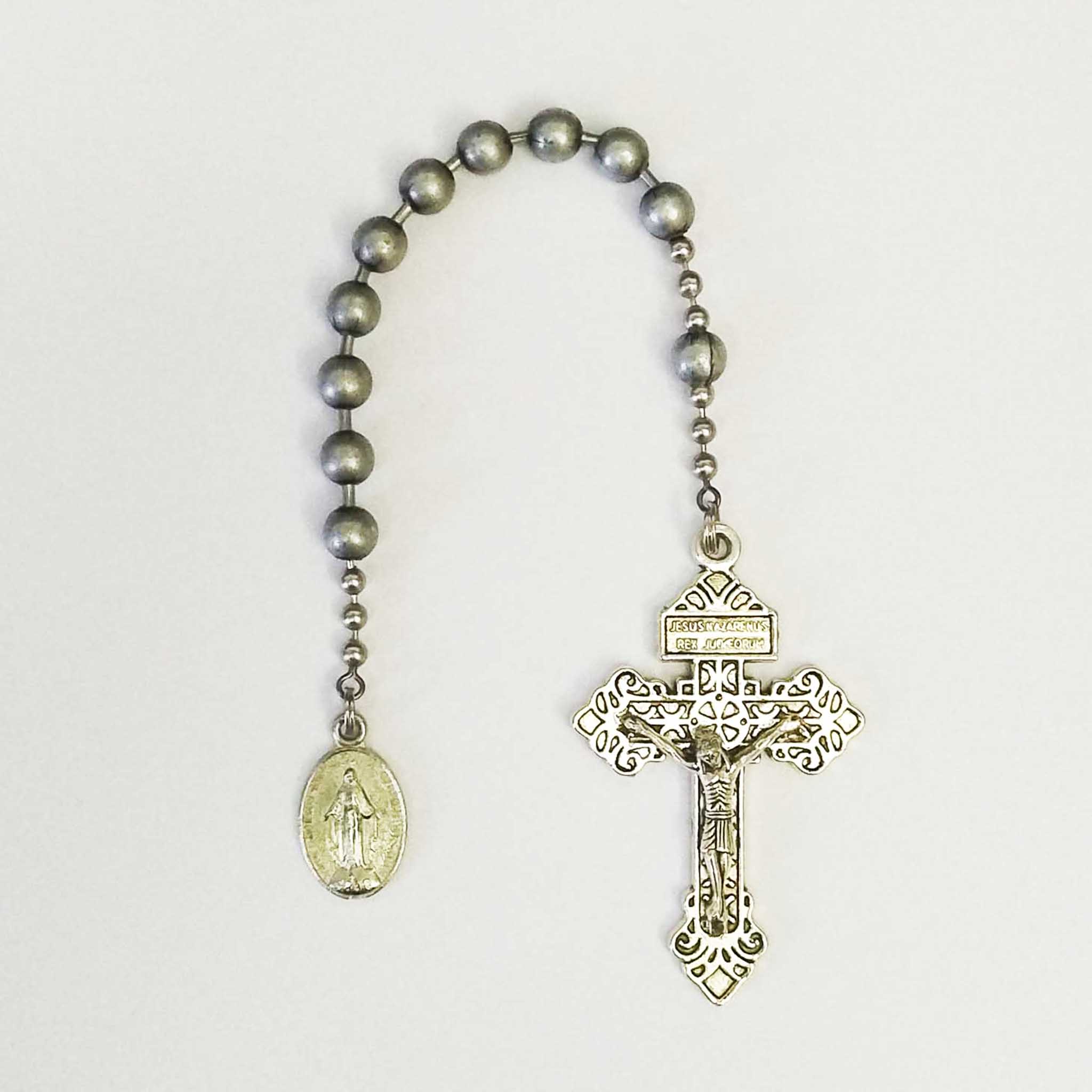 WW1 Metal Dungeon Ball One Decade Combat Battle Rosary – Rosary Devotionals